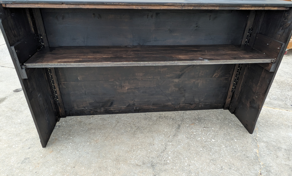 Farmhouse Series 6 Foot Long Rustic Wood Folding Collapsible Portable Bar