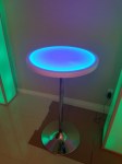 Round Light Up Glow Top LED Portable Highboy Table